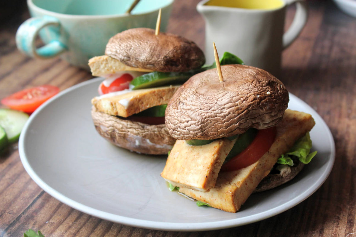 Portobello Mushroom Burger Stack – KetoKeto