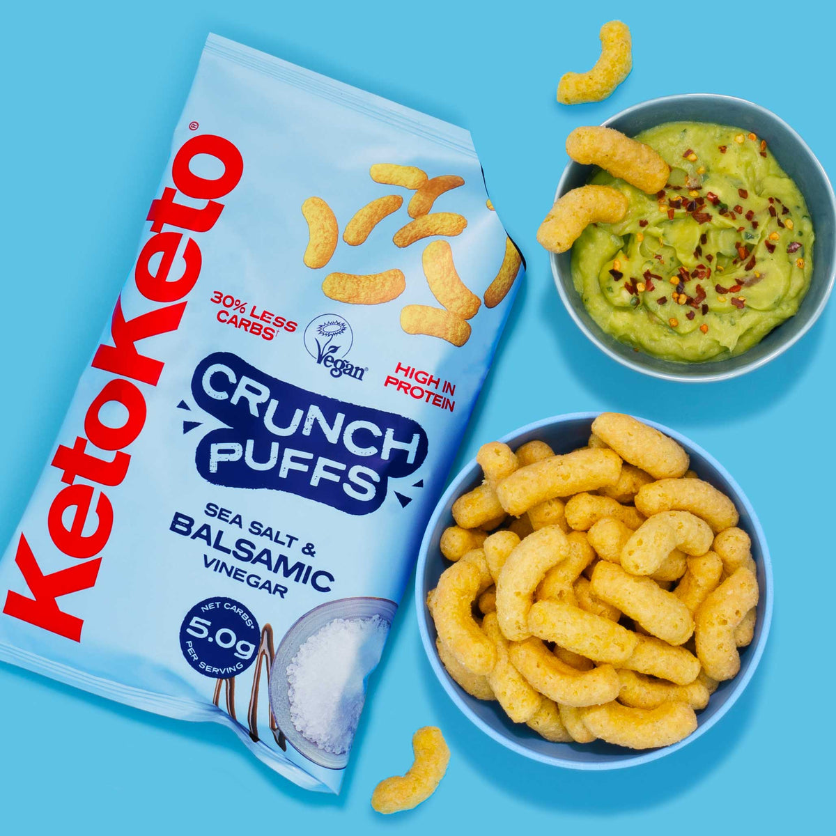 Sea Salt and Balsamic Vinegar Crunch Puffs – KetoKeto